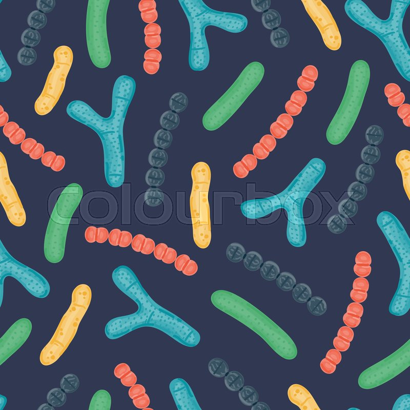 Seamless pattern with probiotics. ... | Stock vector | Colourbox