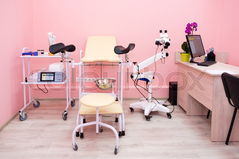 Gynecological cabinet with chair and ... | Stock image | Colourbox