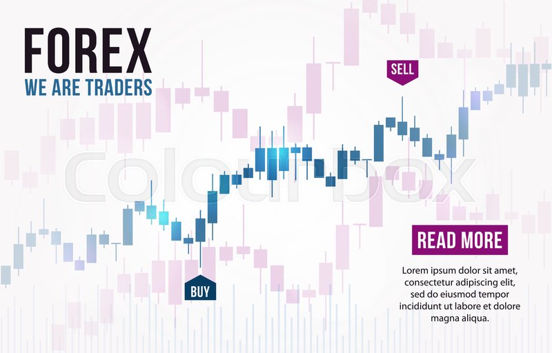 Vector logo with candlestick trading chart analyzing in forex | Stock ...