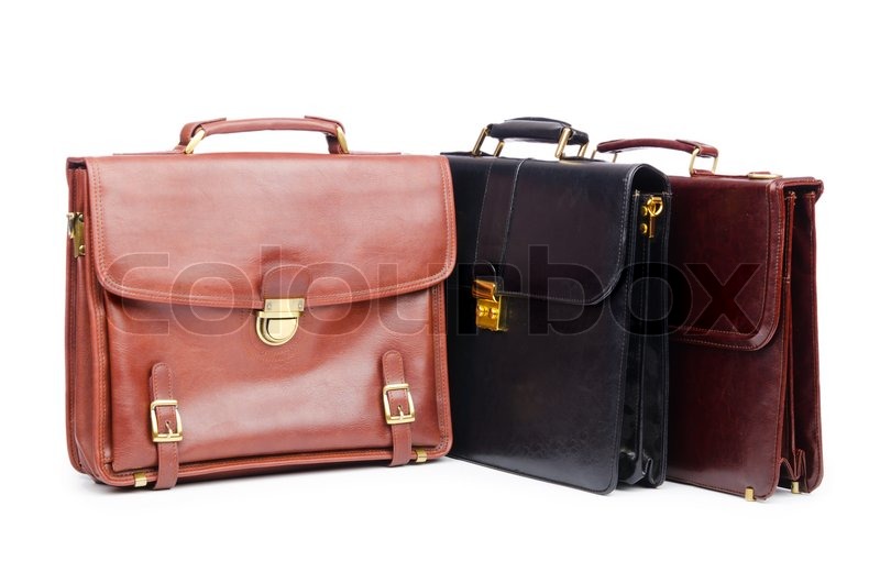 Briefcases isolated on the white | Stock image | Colourbox