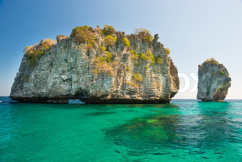 Landscape of beautiful rocky tropical ... | Stock image | Colourbox