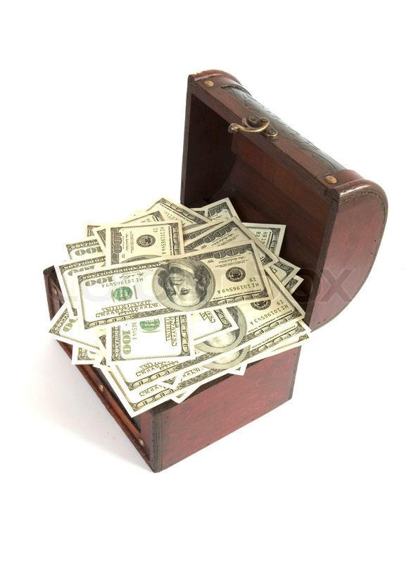 Casket with money | Stock image | Colourbox