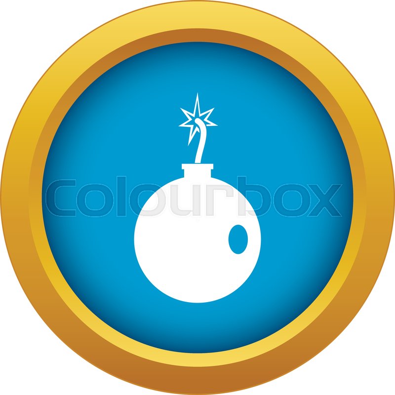 Cannonball icon blue vector isolated ... | Stock vector | Colourbox