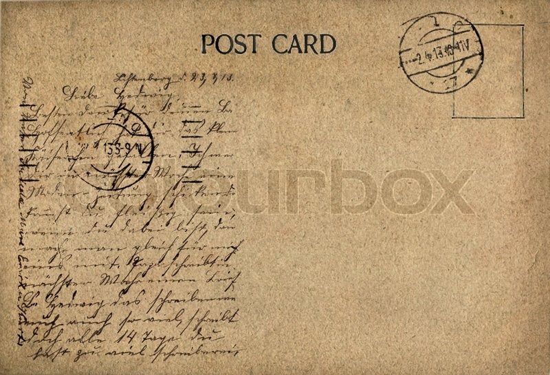Old post card vintage background | Stock image | Colourbox
