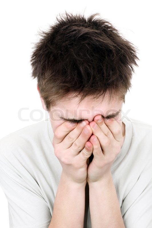 Young man is crying | Stock Photo | Colourbox