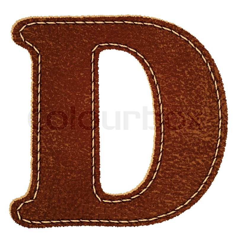 Leather alphabet Leather textured letter D | Stock Vector | Colourbox