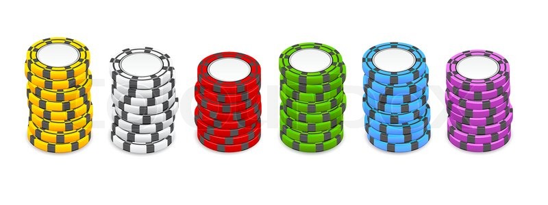Stack of chips for the roulette | Stock vector | Colourbox