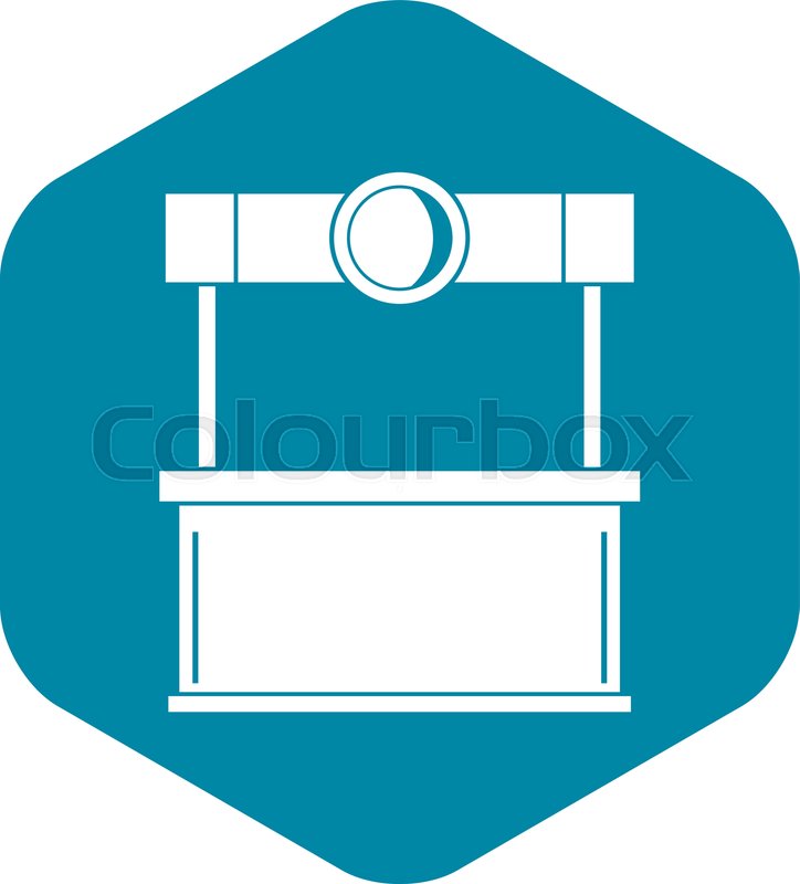 Shopping counter icon. Simple ... | Stock vector | Colourbox