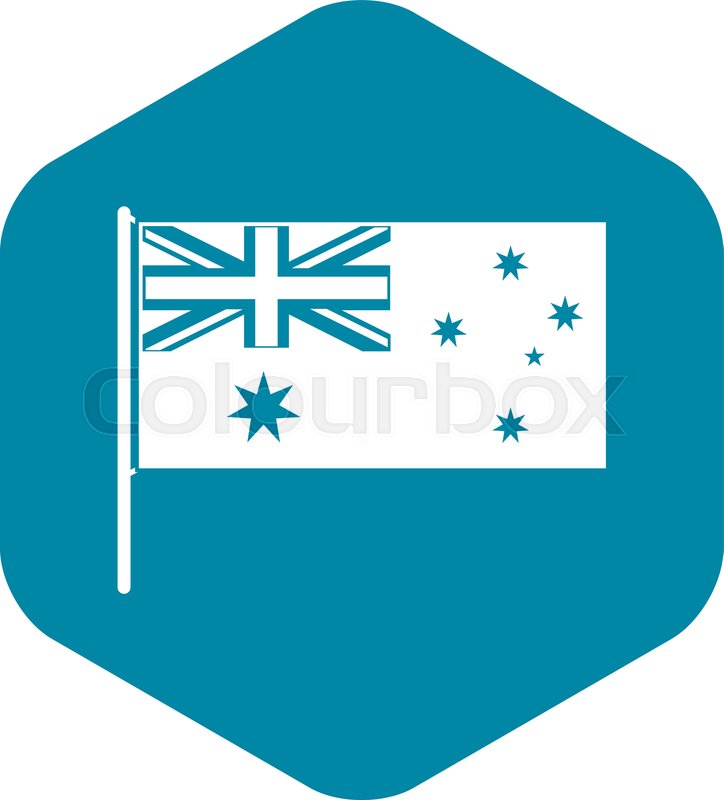 Australian flag icon. Simple ... | Stock vector | Colourbox