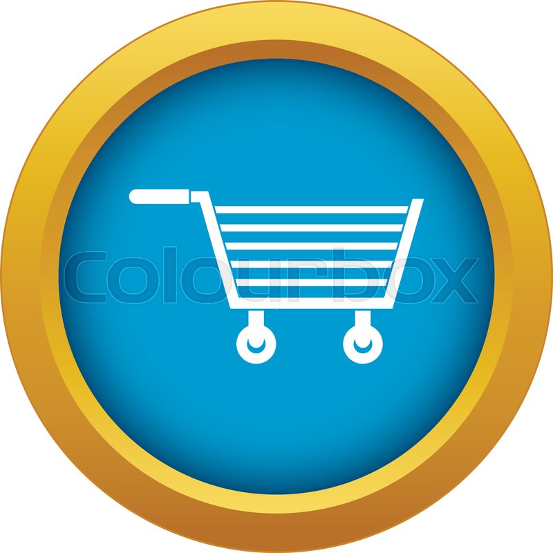 Online shopping icon blue vector ... | Stock vector | Colourbox