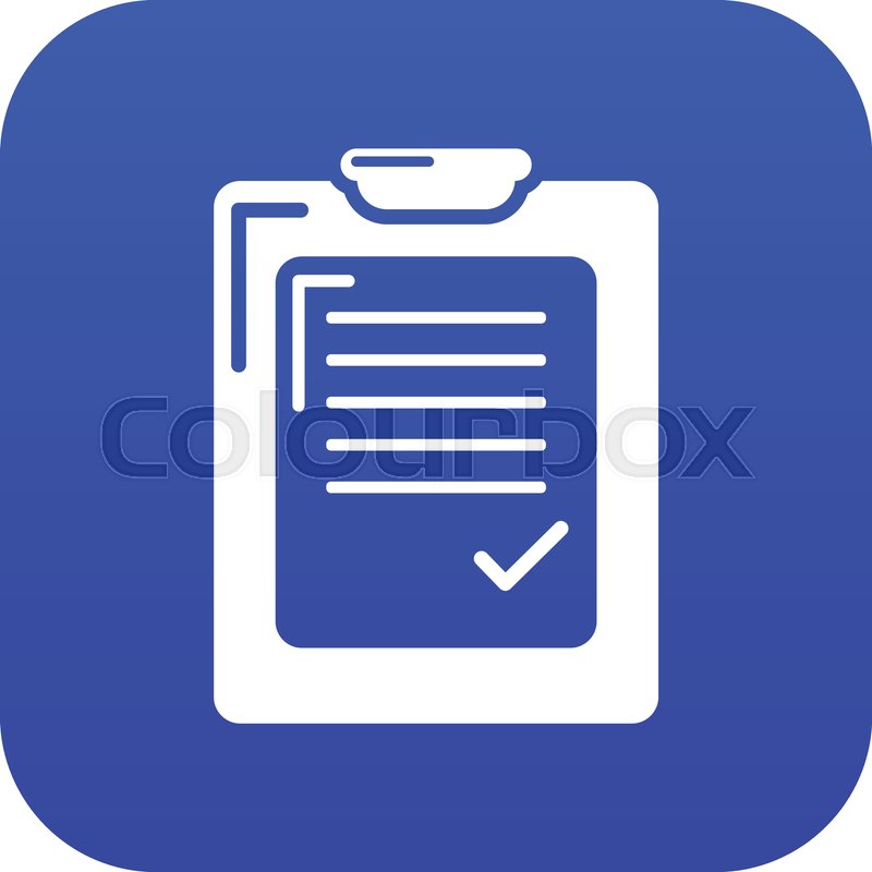 Check list icon blue vector isolated ... | Stock vector | Colourbox