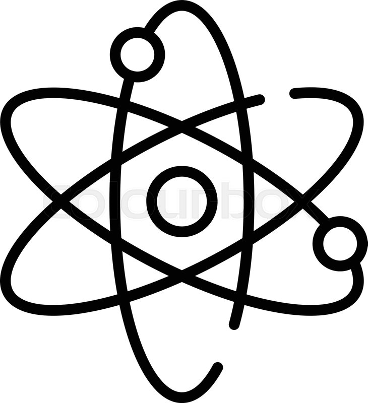 Electron motion icon. Outline electron ... | Stock vector | Colourbox