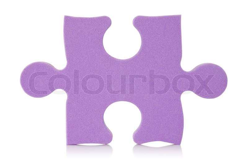 Purple puzzle piece | Stock image | Colourbox