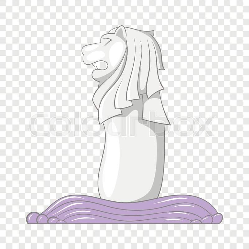 Merlion Drawing Front View