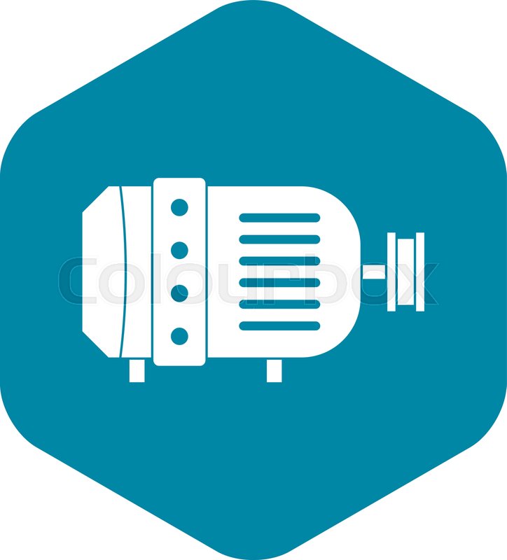 Electric motor icon. Simple ... | Stock vector | Colourbox