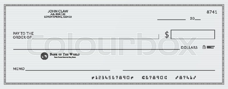 Blank Personal Check