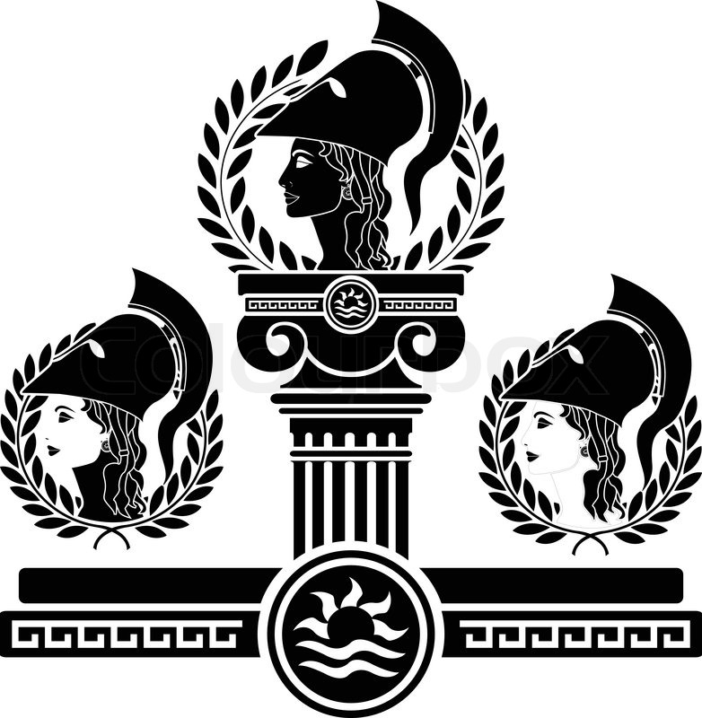 Glory of Athena. stencil. vector ... | Stock vector | Colourbox