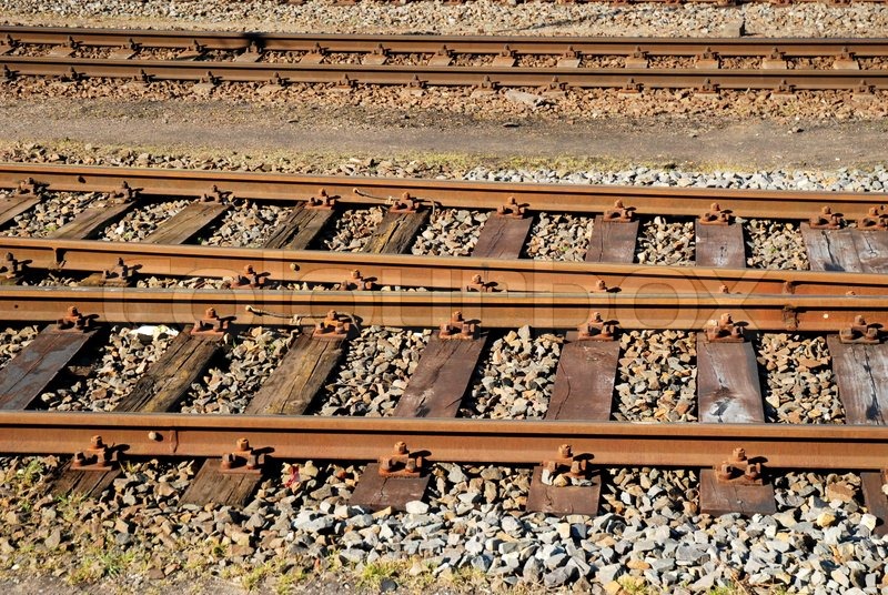 Train Tracks - Railroad Close-up | Stock Photo | Colourbox