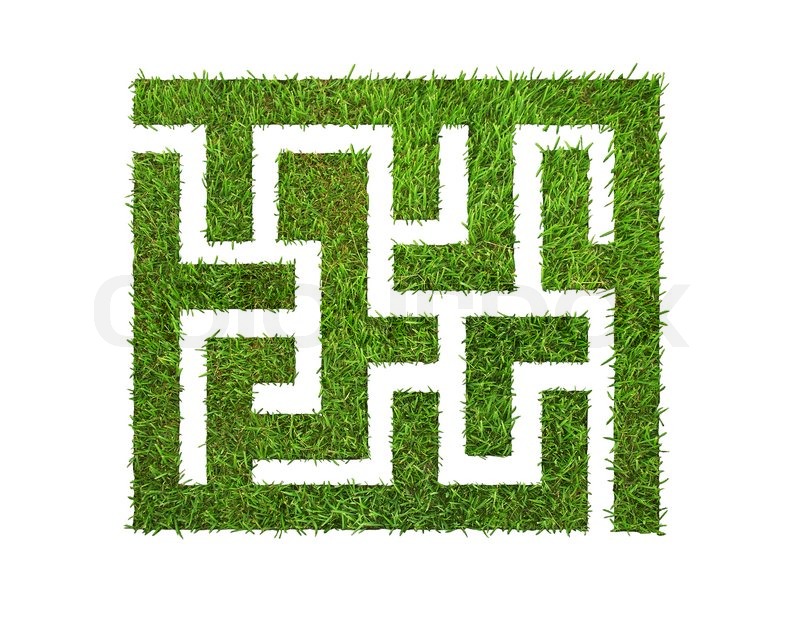 Green grass maze | Stock Photo | Colourbox