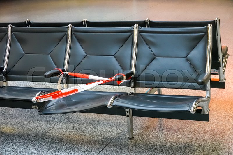 Defective broken seat secured with a ... | Stock image | Colourbox