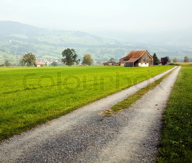 Road in the village | Stock image | Colourbox