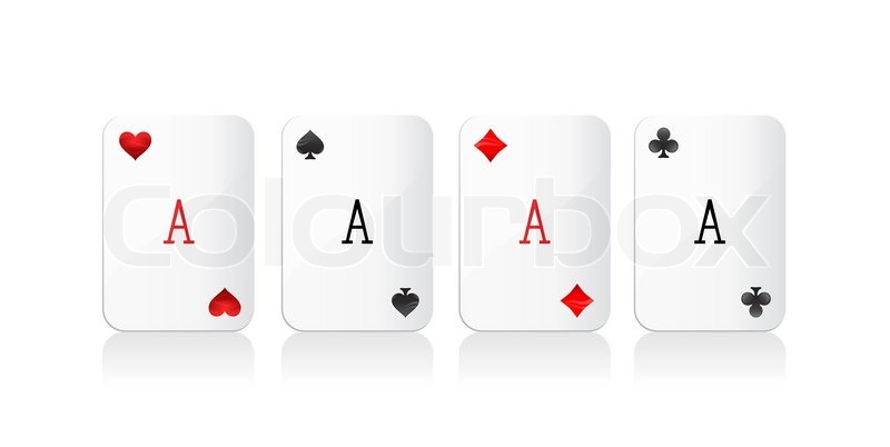 Set of four cards with aces | Stock vector | Colourbox