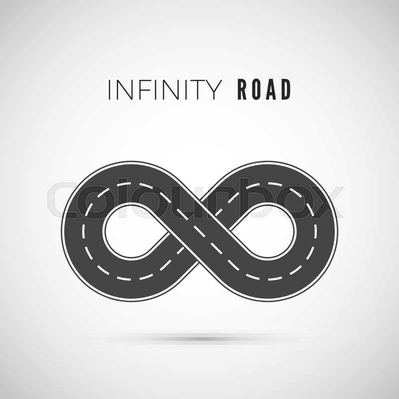 Endless road - infinity sign. Loop way ... | Stock vector | Colourbox