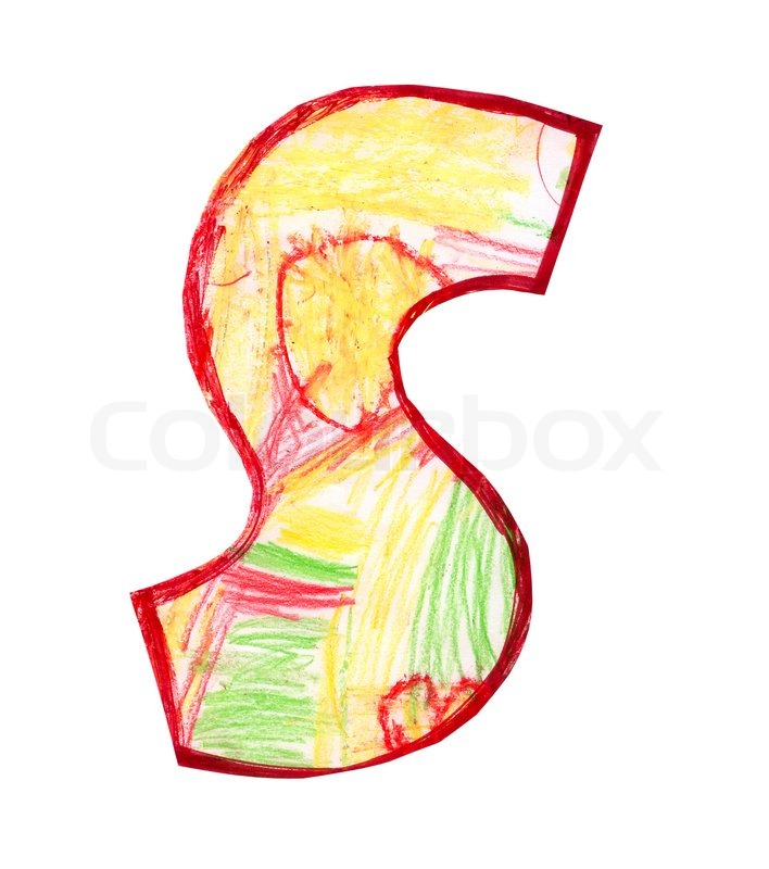 Hand drawn S letter | Stock image | Colourbox