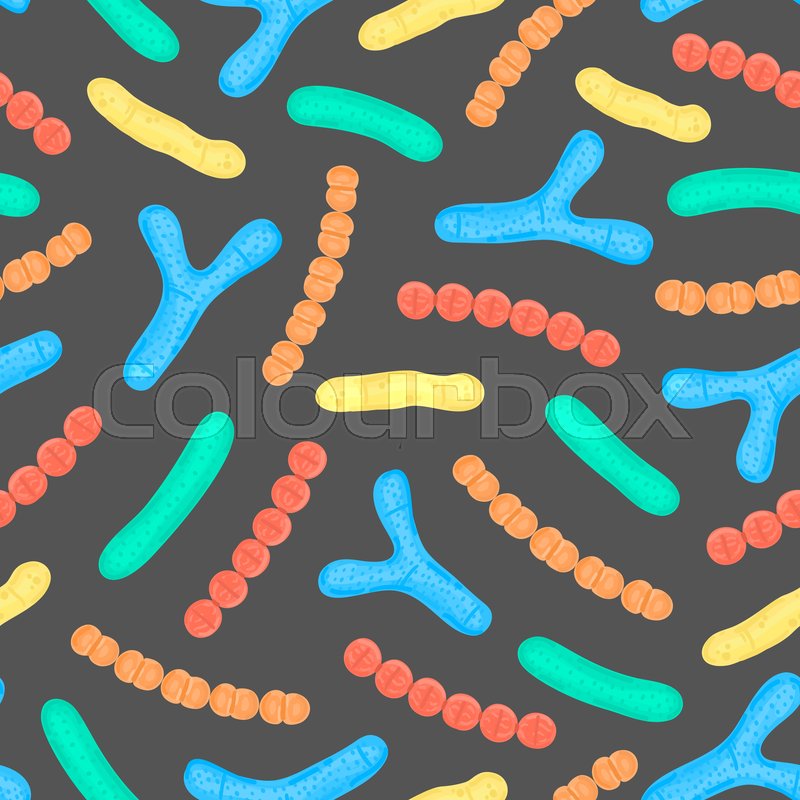 Seamless pattern with probiotics. ... | Stock vector | Colourbox