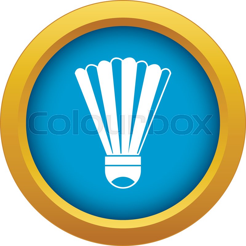 Shuttlecock icon blue vector isolated ... | Stock vector | Colourbox