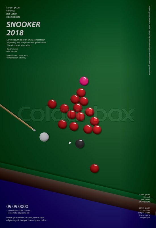 Snooker Championship Poster Design ... | Stock vector | Colourbox