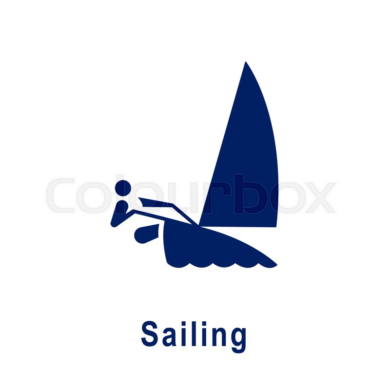 Sailing pictogram, new sport icon. ... | Stock vector | Colourbox