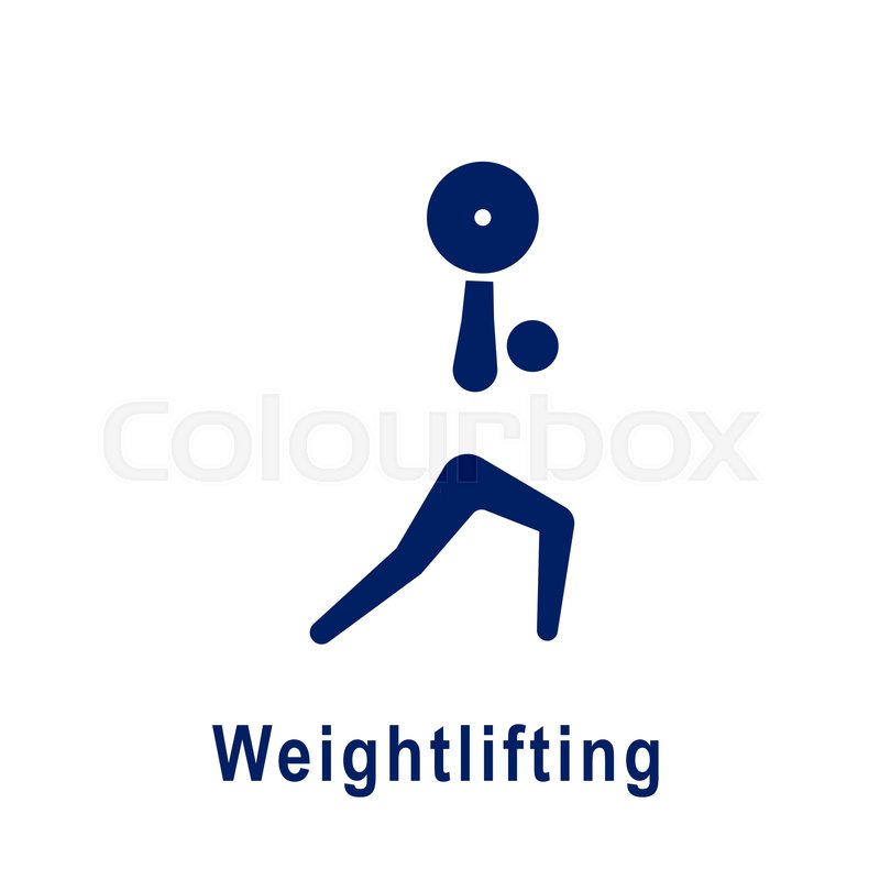 Weightlifting pictogram, new sport ... | Stock vector | Colourbox