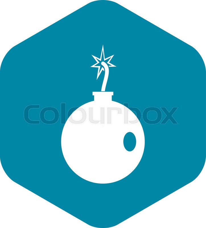 Cannonball icon. Simple illustration ... | Stock vector | Colourbox