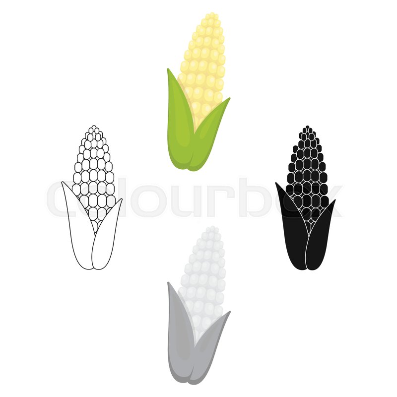 Corn Cartoon Black And White