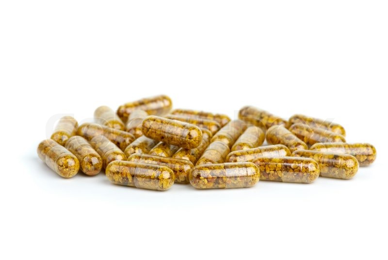 Pile of homeopathic pills with bee ... | Stock image | Colourbox