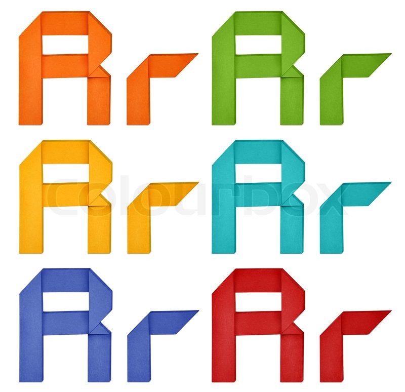 Origami alphabet | Stock image | Colourbox