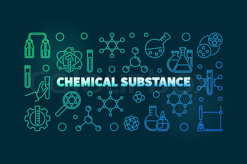Chemical Substance vector colored ... | Stock vector | Colourbox