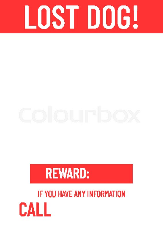 Missing Reward Poster Template