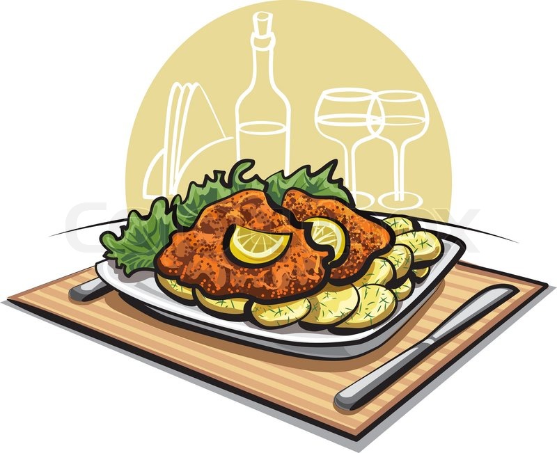 Schnitzel cutlet | Stock Vector | Colourbox