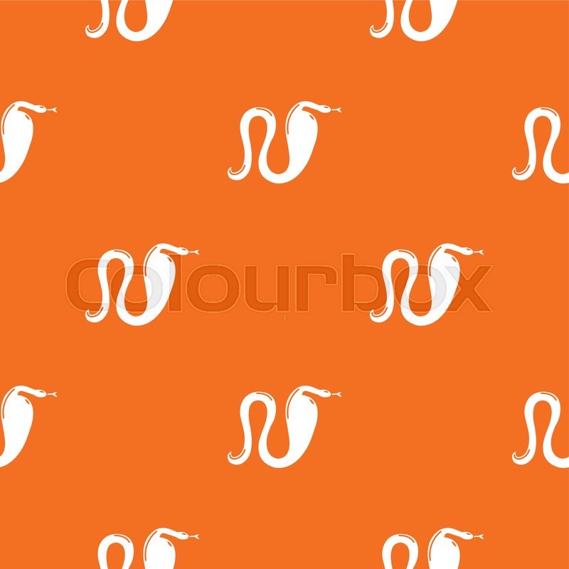 Cobra pattern vector orange for any ... | Stock vector | Colourbox