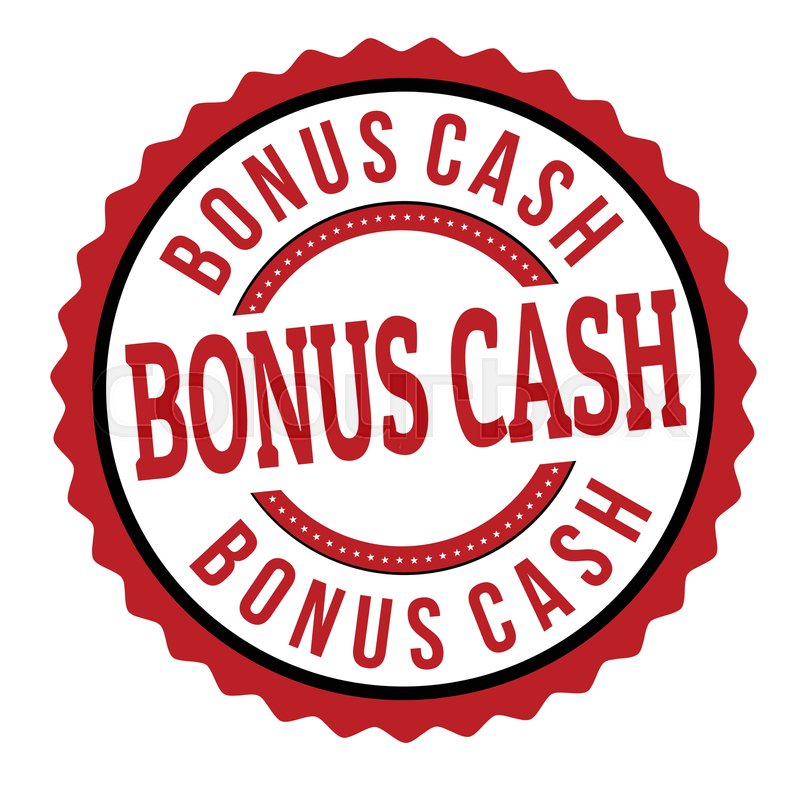 Bonus cash label or sticker on white ... | Stock vector | Colourbox