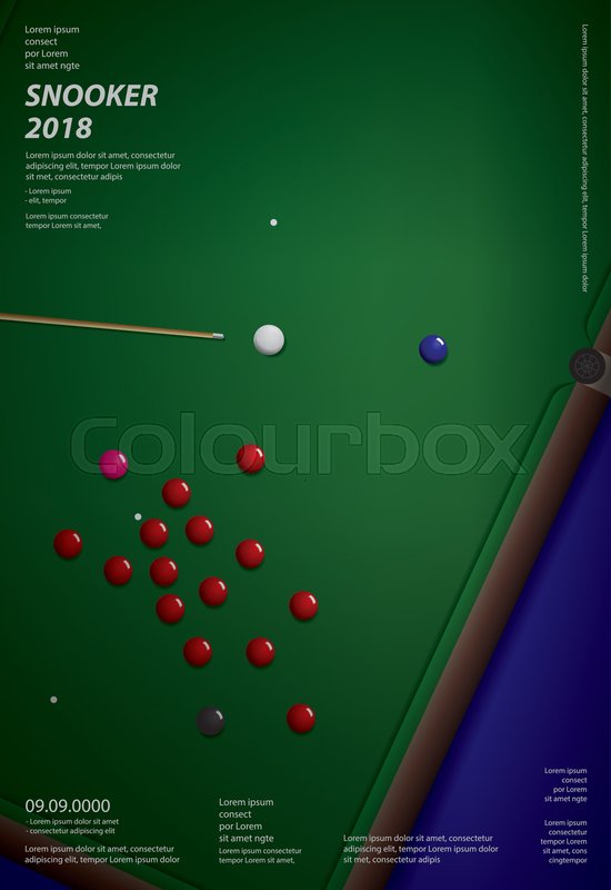 Snooker Championship Poster Design ... | Stock vector | Colourbox