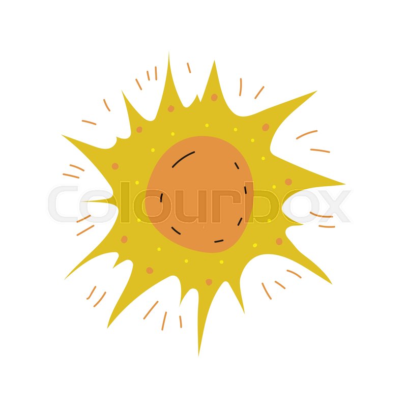 Sun, Space Design Element Cartoon ... | Stock vector | Colourbox