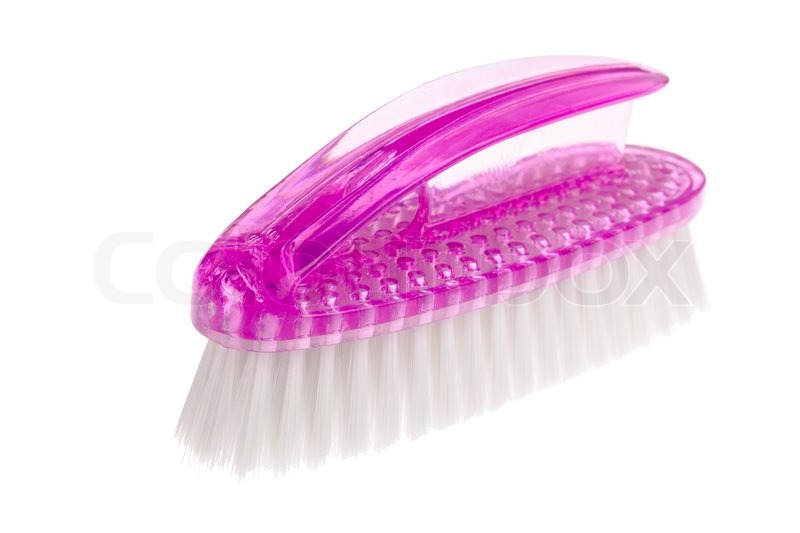 Pink cleaning brush | Stock image | Colourbox