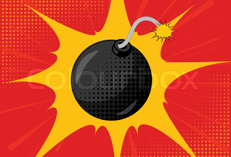 Background with Bomb in Pop Art Style. ... | Stock vector | Colourbox