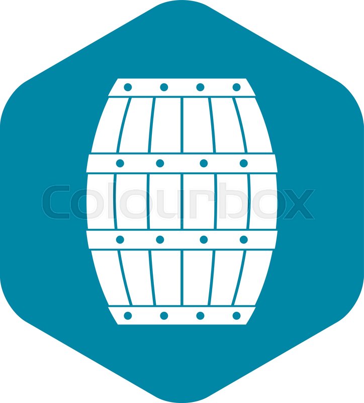 Barrel icon. Simple illustration of ... | Stock vector | Colourbox