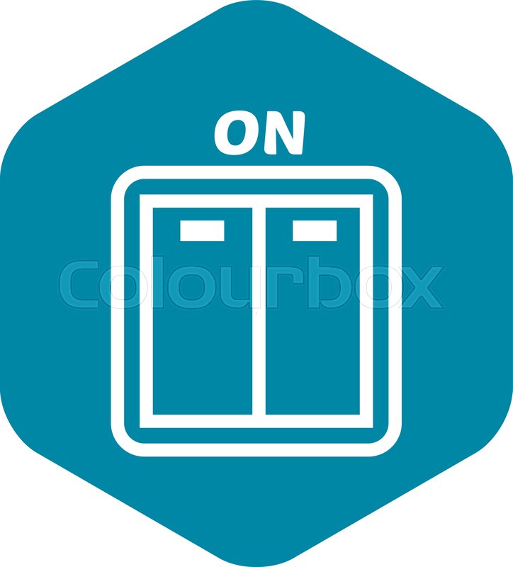 Light switch icon. Simple illustration ... | Stock vector | Colourbox