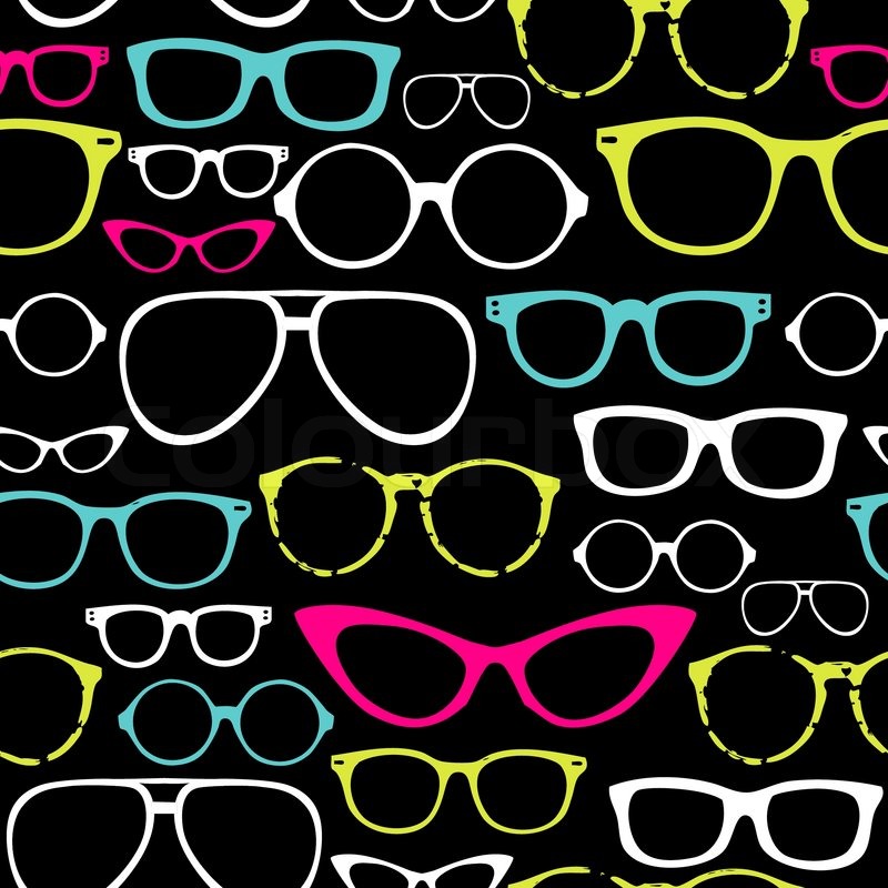 Retro Seamless spectacles | Stock vector | Colourbox