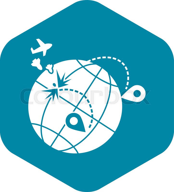 Global war migration icon. Simple ... | Stock vector | Colourbox